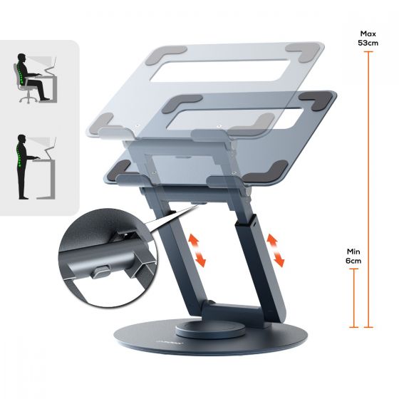 mbeat Stage S9 360° Rotating Laptop Stand | Telescopic Height ...