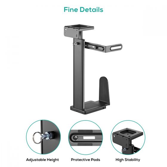 Ultra-Wide Adjustable Wall & Under-Desk PC Mount