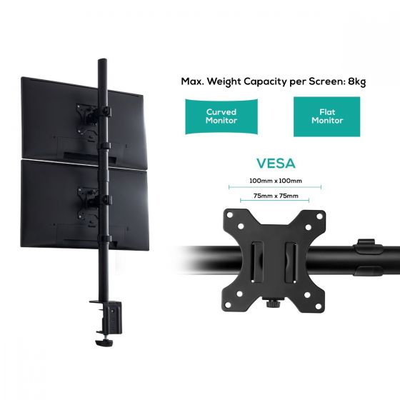 Activiva Dual-Screen Articulating Vertical Monitor Arm