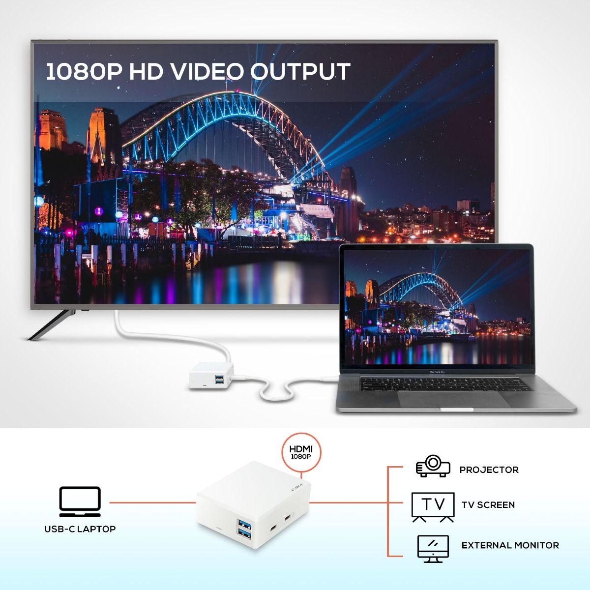 CUBIX USB-C Docking Station with Power
