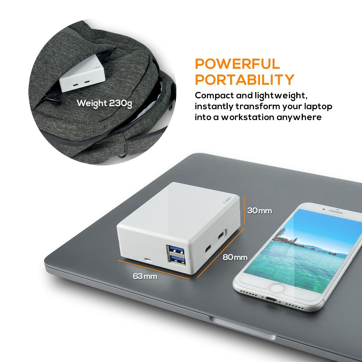 CUBIX USB-C Docking Station with Power