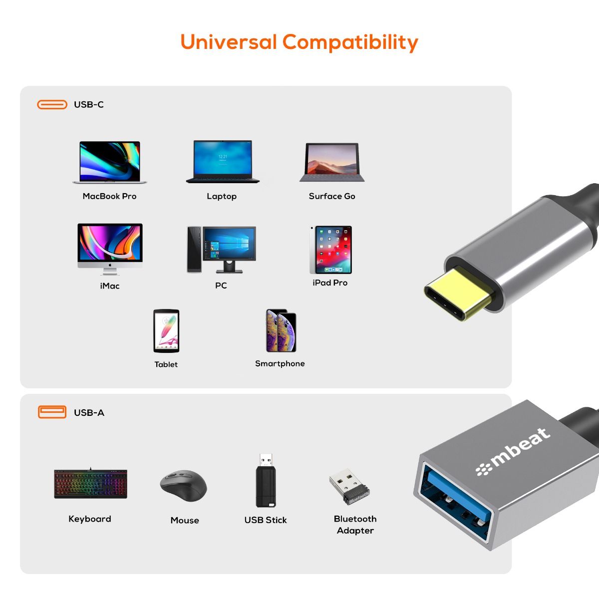 mbeat Tough Link USB-C to USB 3.0 Adapter | High-Speed Data Transfer ...