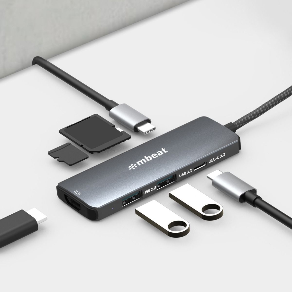 Mbeat Elite 7-in-1 8K & 10Gbps Multifunction USB-C 3.2 Hub