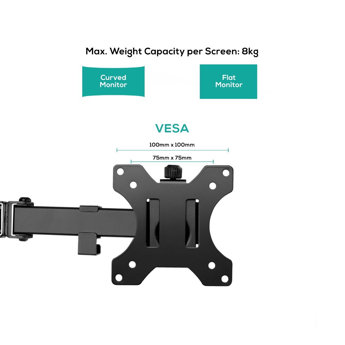 Activiva Dual-Screen Articulating Monitor Arm with Interchangeable ...