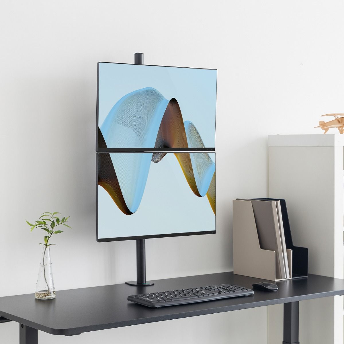 Activiva Dual-Screen Articulating Vertical Monitor Arm
