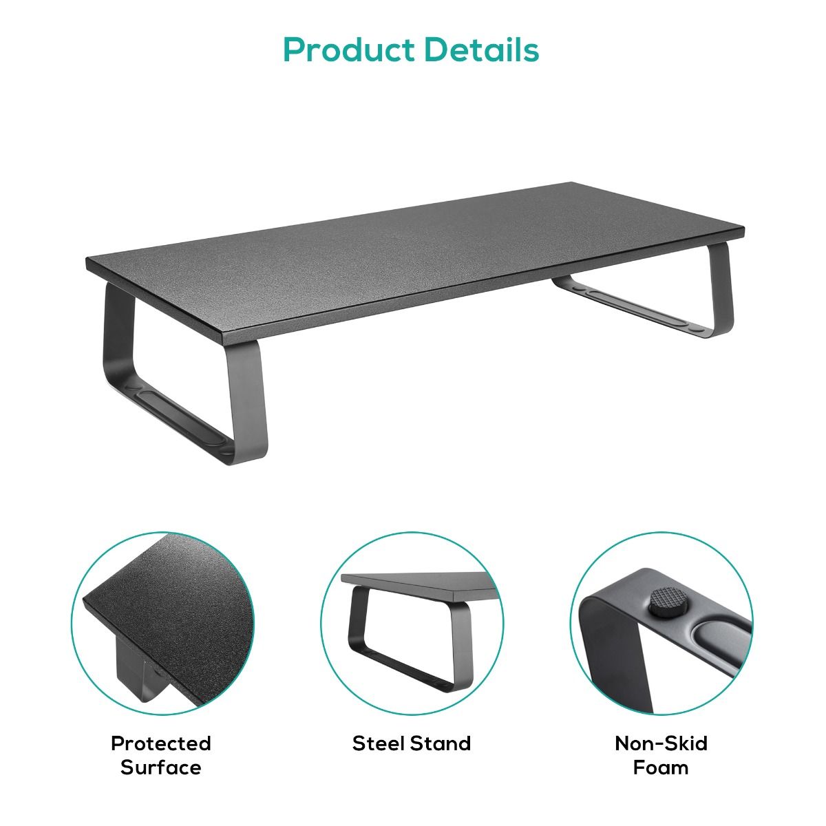 activiva ErgoLife Black Monitor Stand Riser