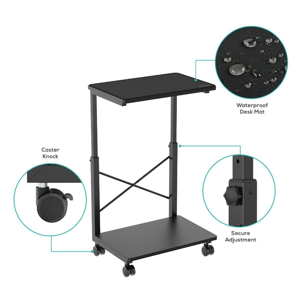 Height Adjustable PC & Printer Storage Stand
