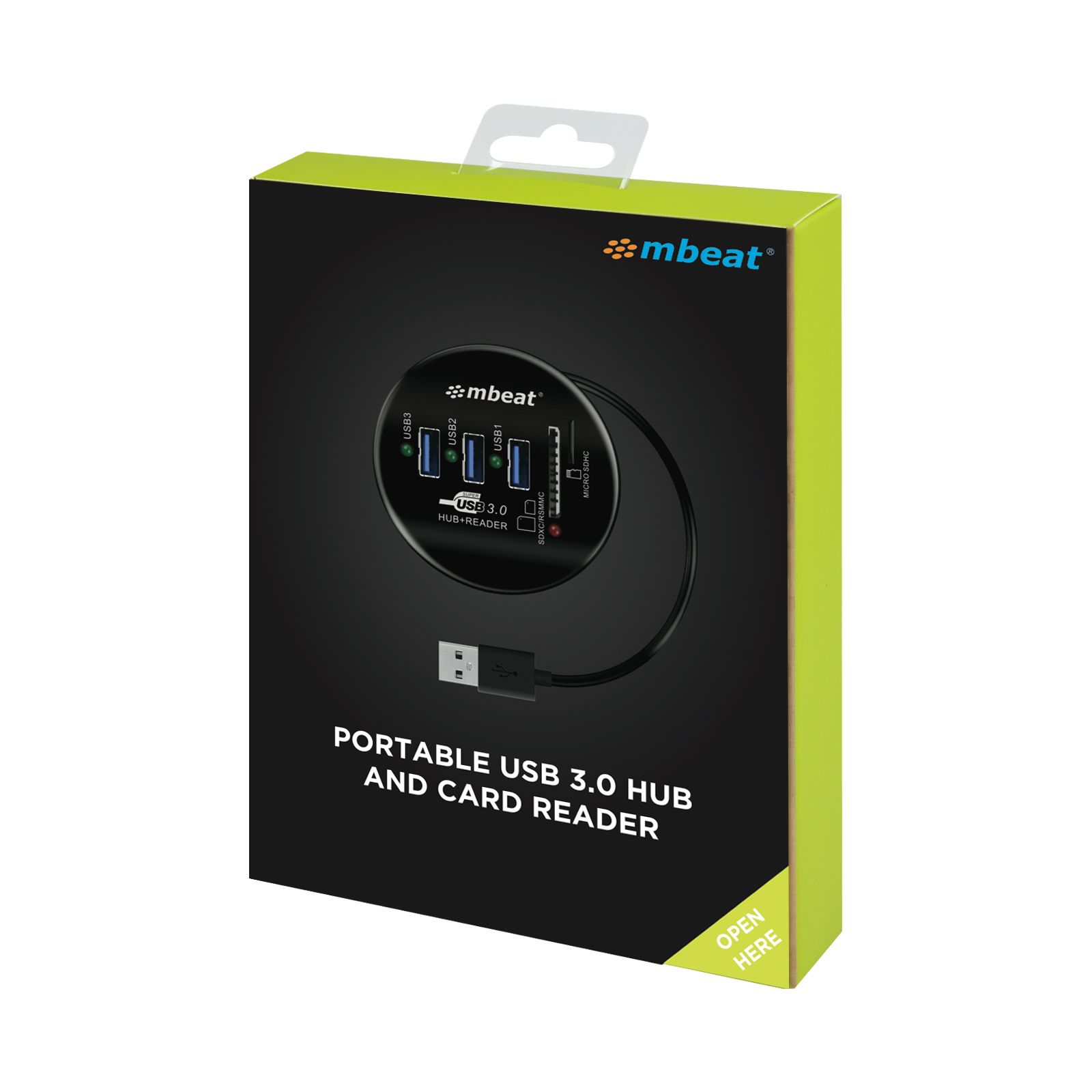 Portable USB 3.0 Hub and Card Reader (MTT) - USB Connectivity