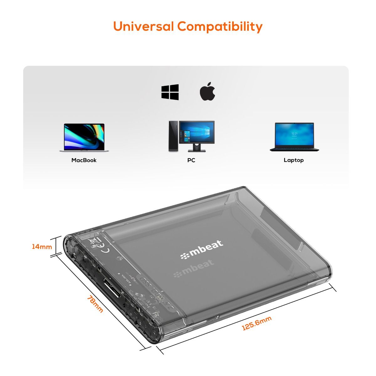 mbeat A1 USB 3.0 2.5” SATA HDD Enclosure