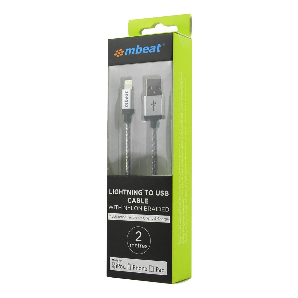 MFI 2m Lightning to USB Cable-Silver - Cables