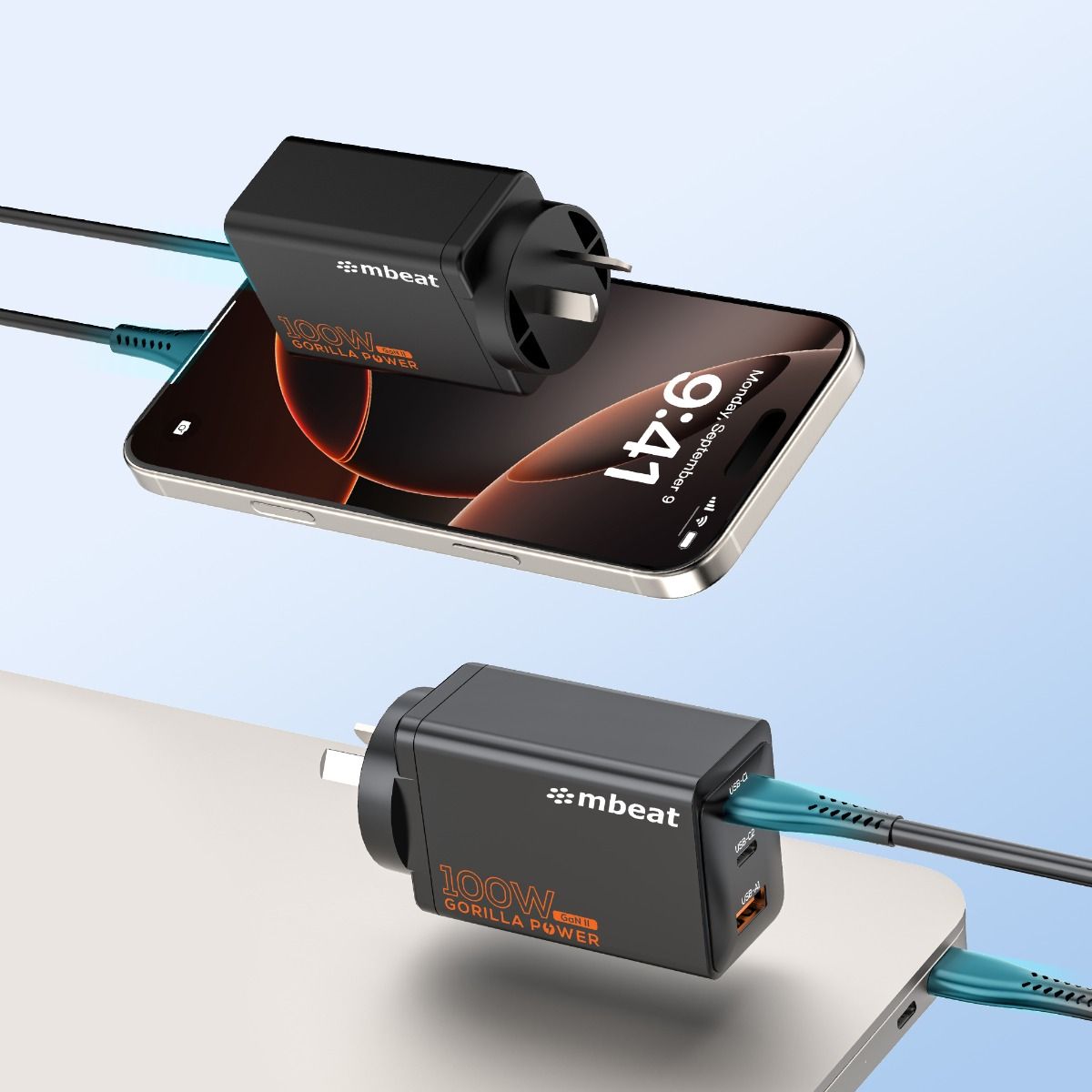mbeat Gorilla Power PD 100W GaN II USB-C Charger – Fast Charging for ...