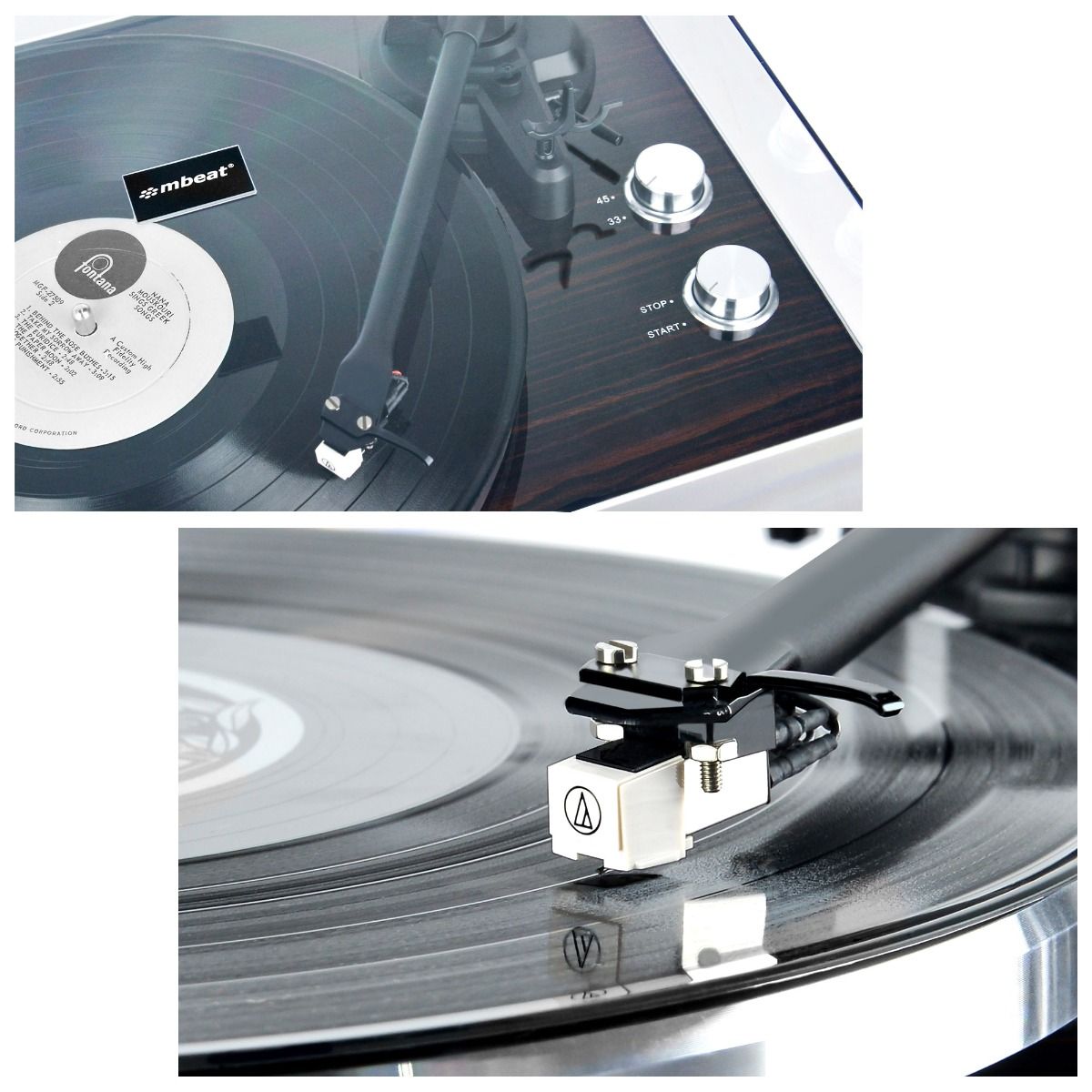 mbeat MB-PT-18K Hi-Fi Bluetooth Turntable — Dark Wood | Australia