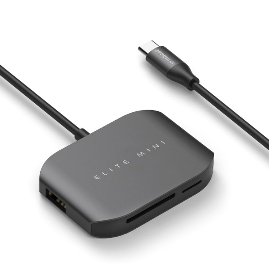 Elite Mini USB-C Multi-port Adapter with 2 USB-A and SD/TF Card Reader