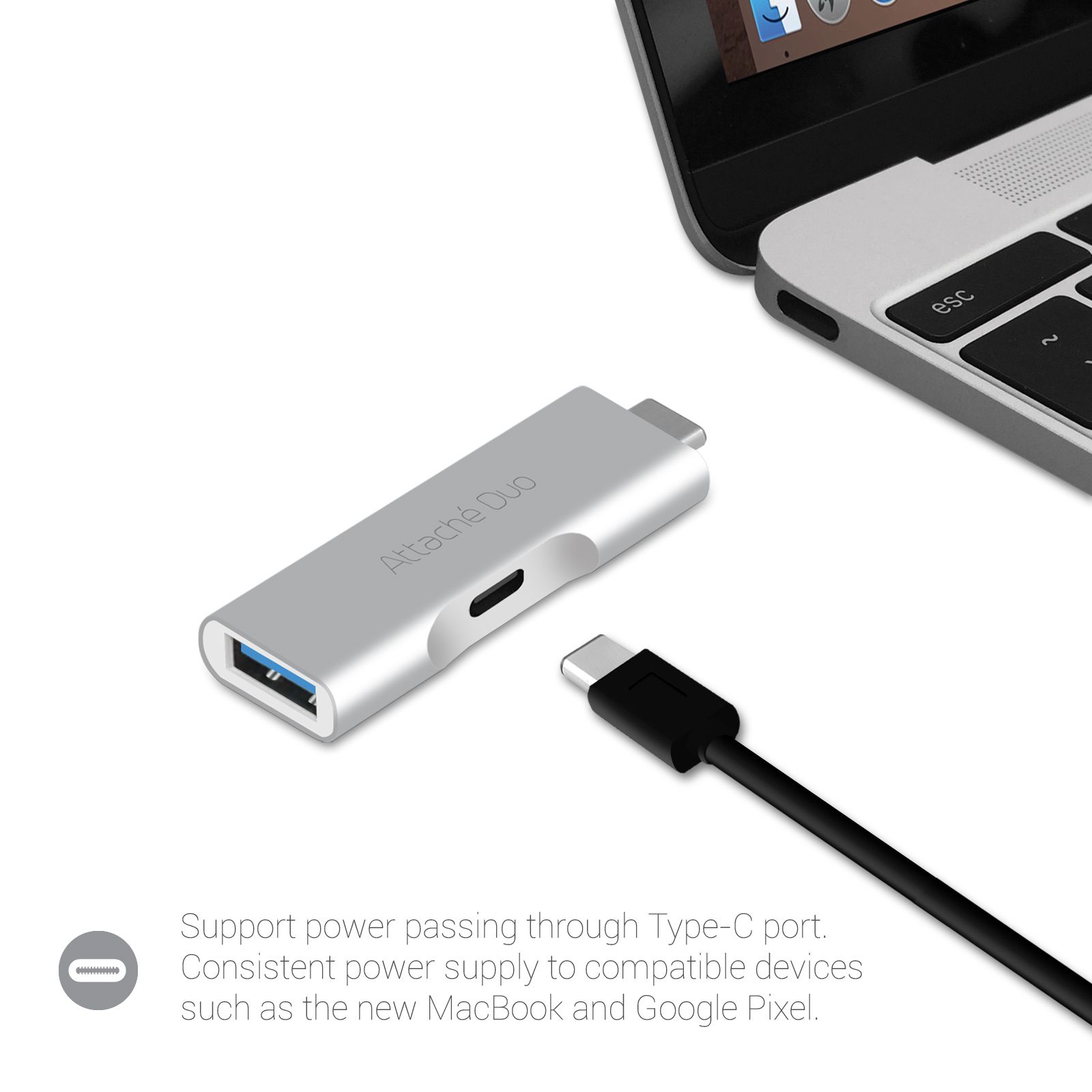 Attaché Duo USB-C to USB 3.1 Dual Port Extender - USB-C Cables & Adapters
