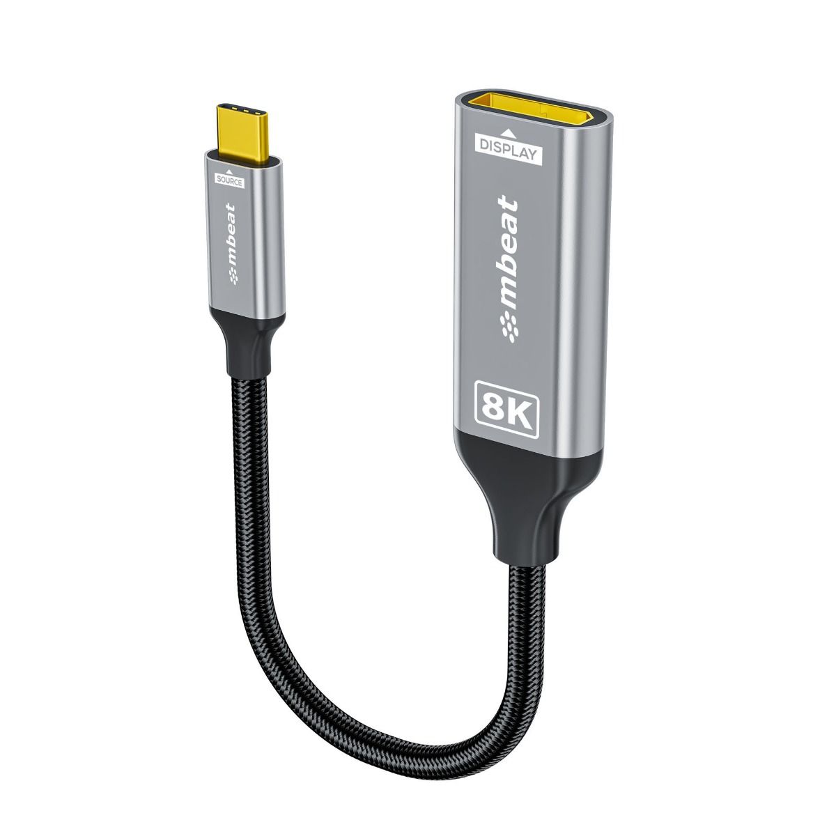 mbeat 8K USB-C to DisplayPort Adapter – DP 1.4, 32.4Gbps, HDR, VRR Support