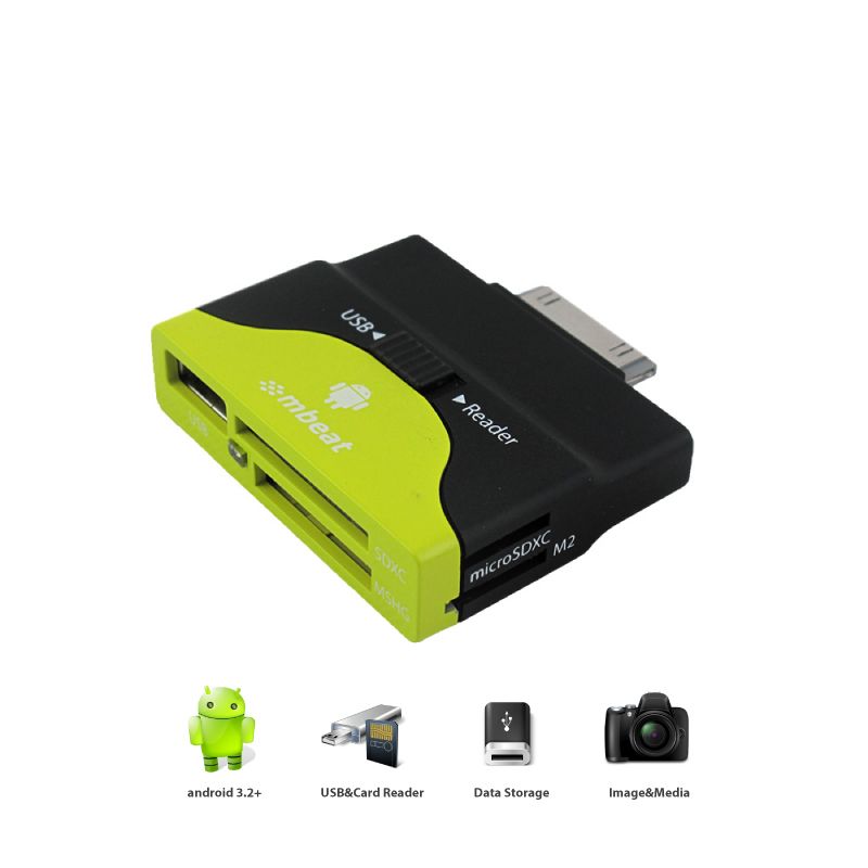 USB OTG Reader and Hub for Galaxy Tab 2 & Note 10.1(30 Pin Type)